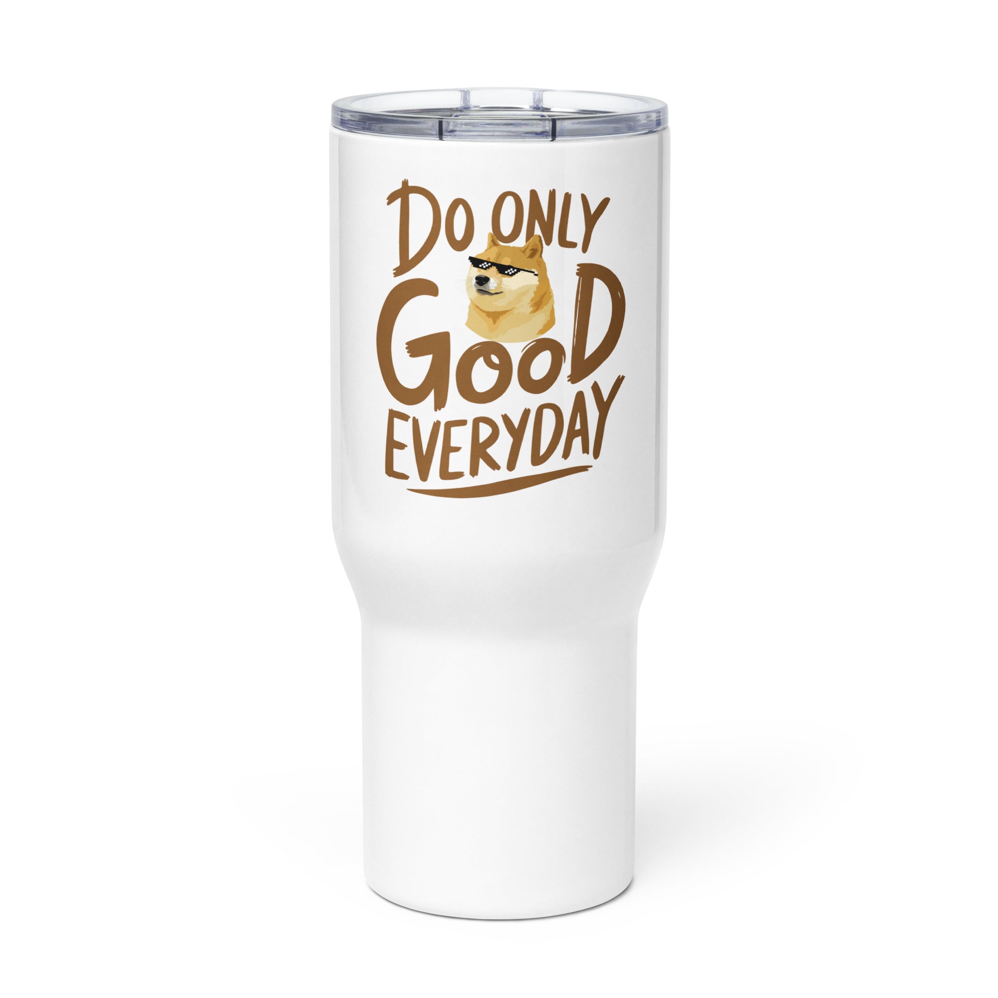 Doge Travel Mug with Handle | Stylish Dogecoin Merch – DOGE